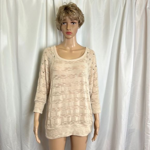 FANG | Sweaters | Beige Semi Sheer Extra Large Lightweight Sweater By ...